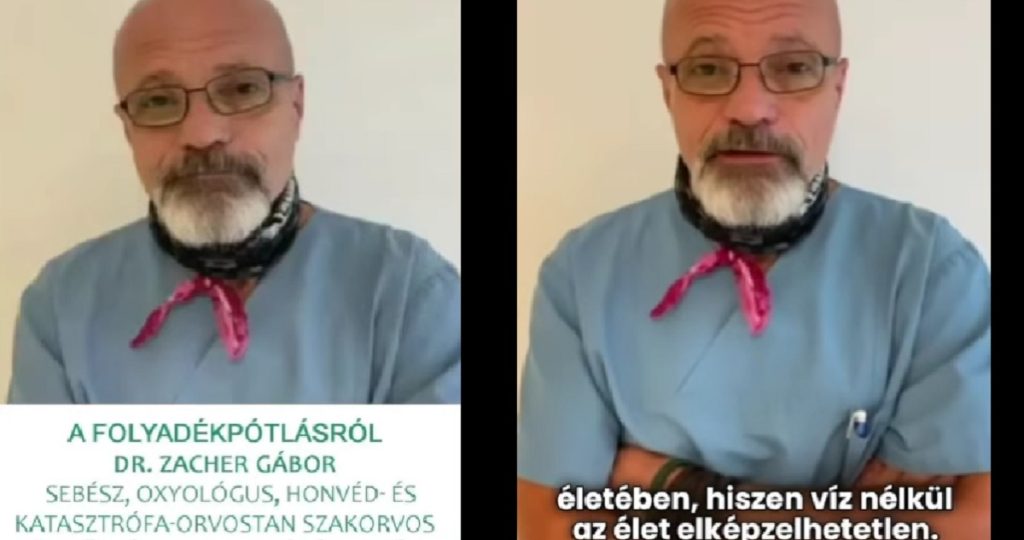 Dr. Zacher Gábor a folyadékpótlásról